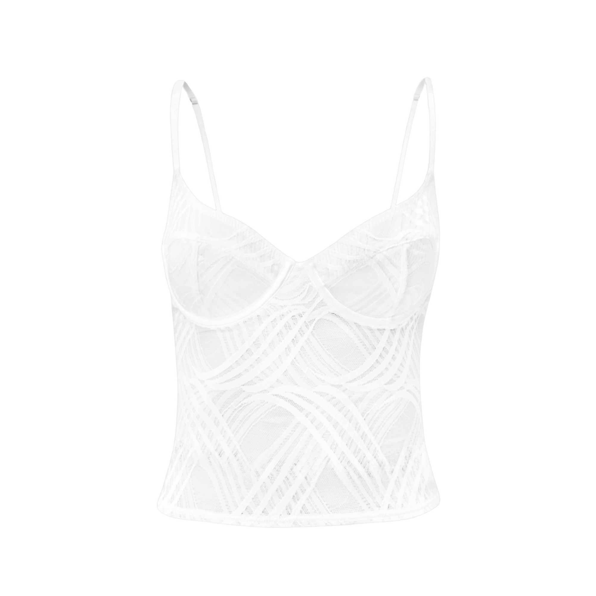OW Collection | KAYLA Top | Women's White Crop tops | Seezona